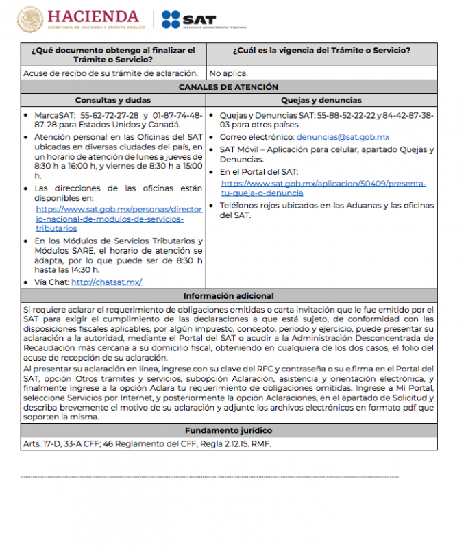 Aclaración de cartas invitación y exhortos de la autoridad fiscal Aclaración de cartas invitación y exhortos de la autoridad fiscal